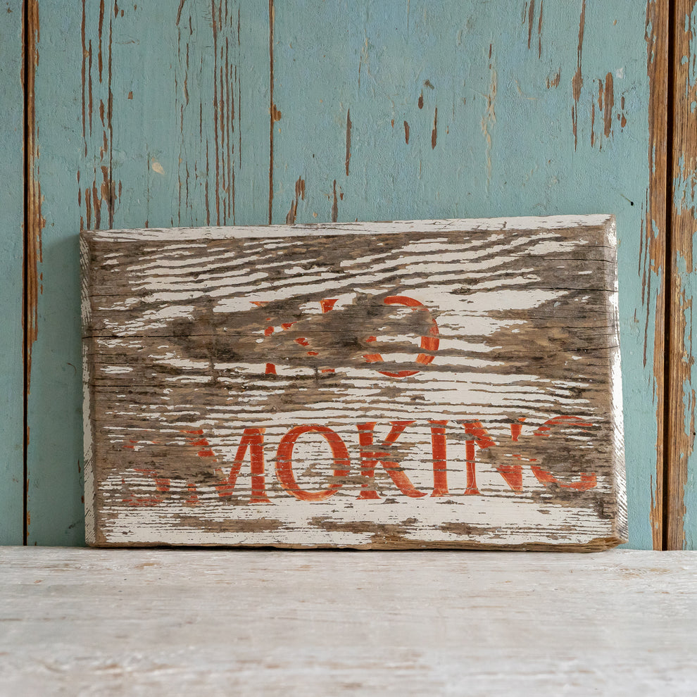 Hand Painted Wooden NO SMOKING Sign – Goose Home and Garden