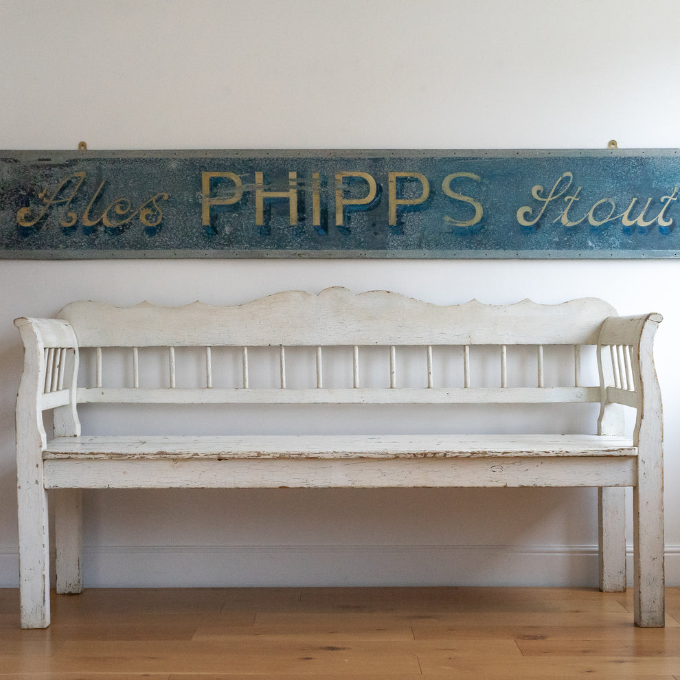 Original Painted Antique Bench – Goose Home and Garden