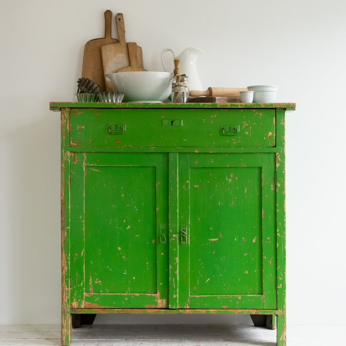 Original Painted Rustic Cupboard – Goose Home and Garden
