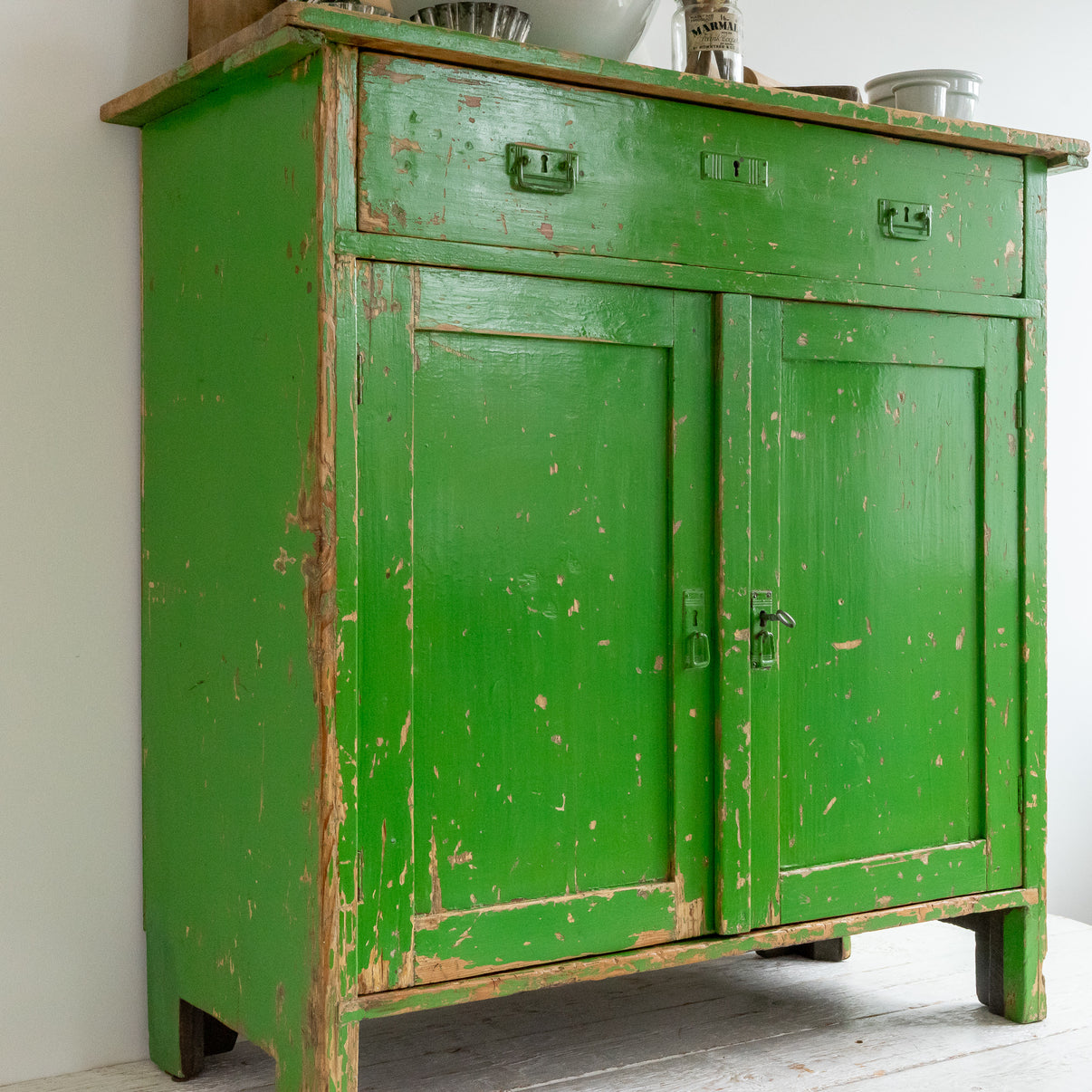 Original Painted Rustic Cupboard – Goose Home and Garden