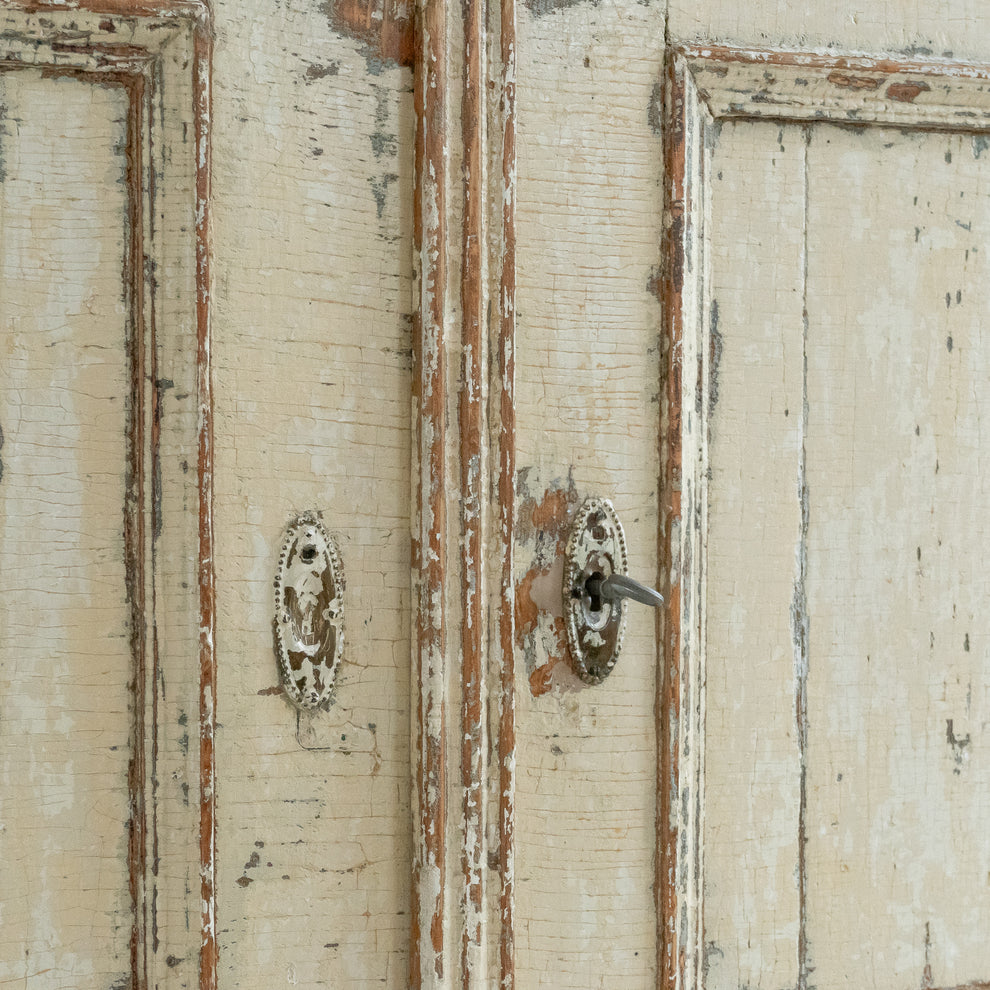 Rustic Original Cream Painted Cupboard – Goose Home and Garden