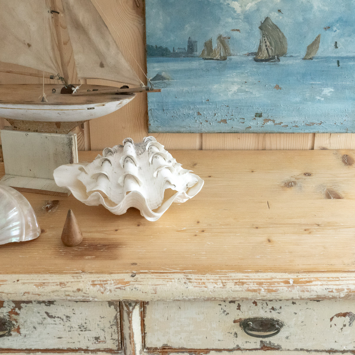 Rustic Original Cream Painted Cupboard – Goose Home and Garden