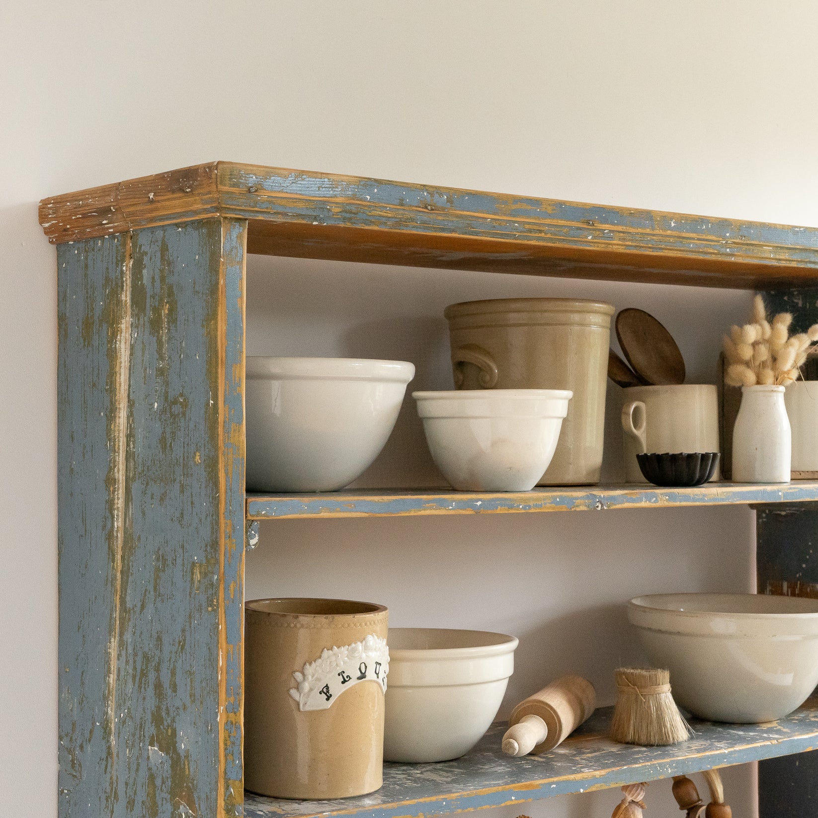 Rustic Painted Floor Standing Shelf – Goose Home and Garden