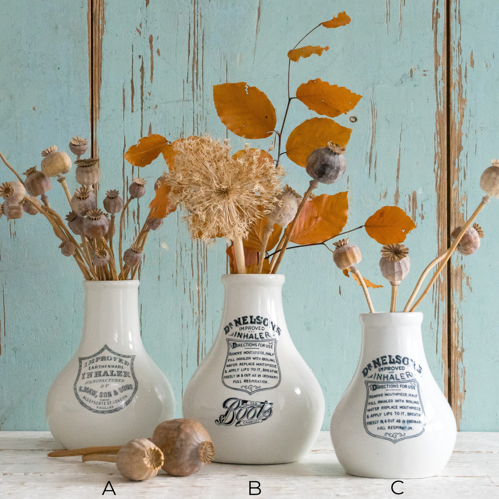 White Ironstone Inhaler Pot #2 – Goose Home and Garden