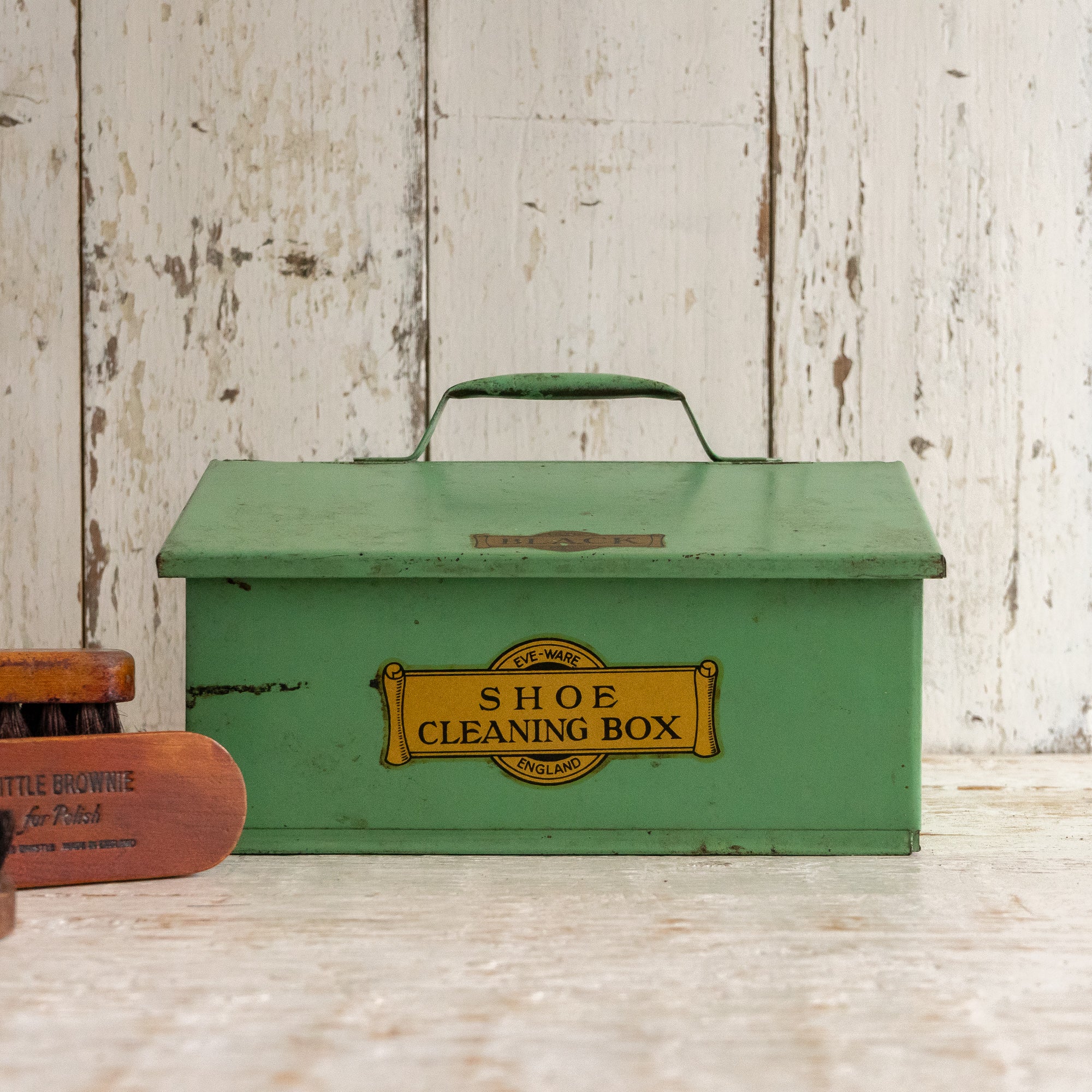 Vintage Shoe Cleaning Tin Caddy – Goose Home and Garden