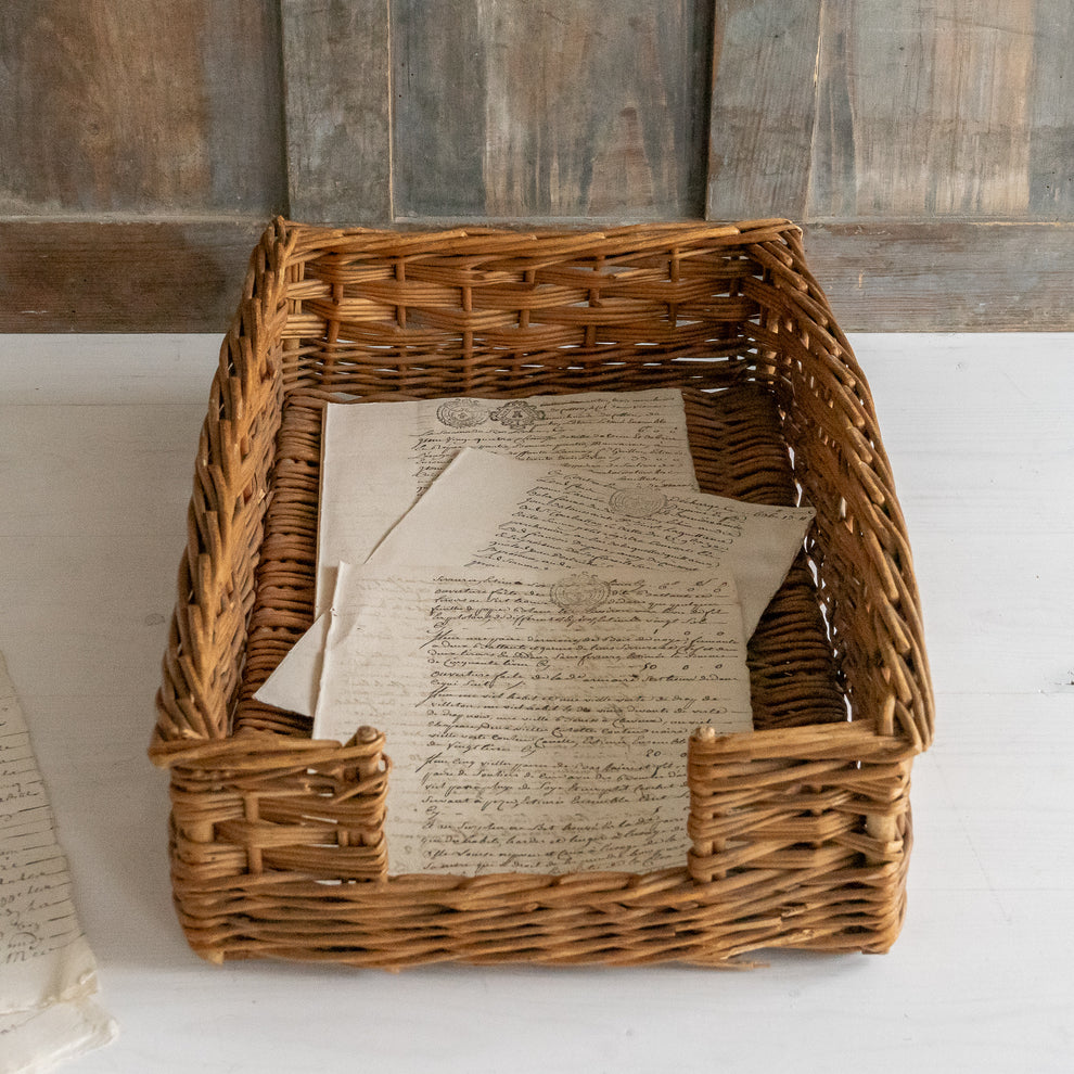 Vintage Wicker Letter Tray – Goose Home and Garden