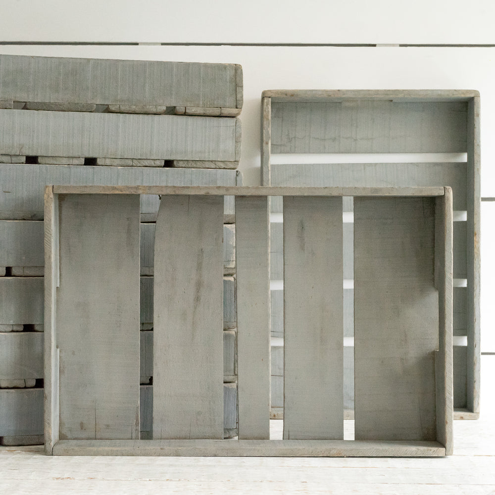 RUSTIC FRENCH ORIGINAL PAINTED CRATE TRAY – Goose Home and Garden